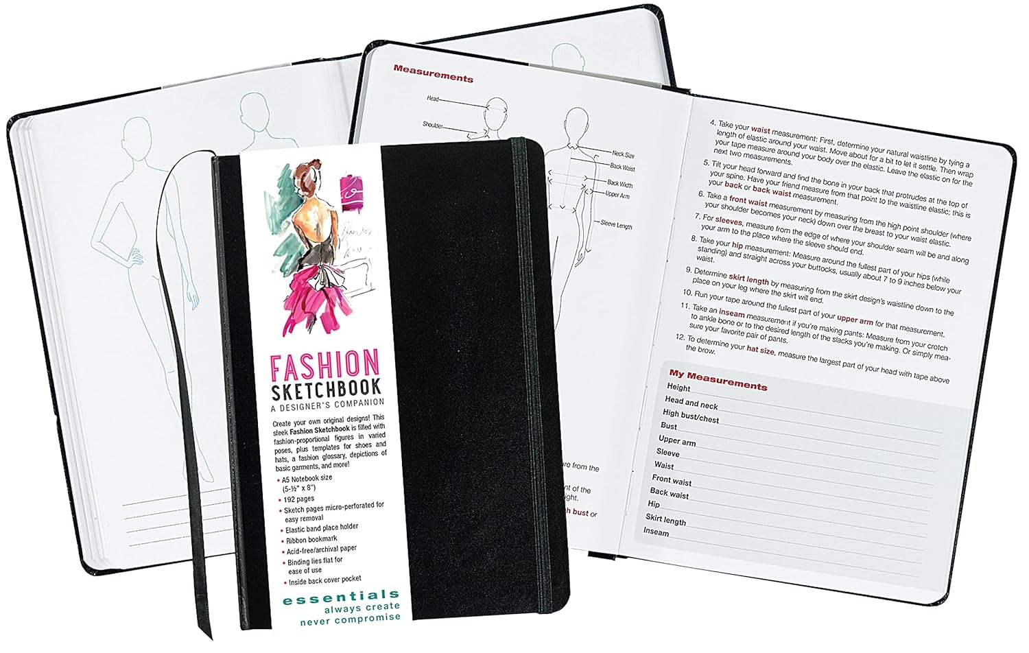 Art Supplies for Fashion Illustration - Beginner Kit -Fashionista Sketch